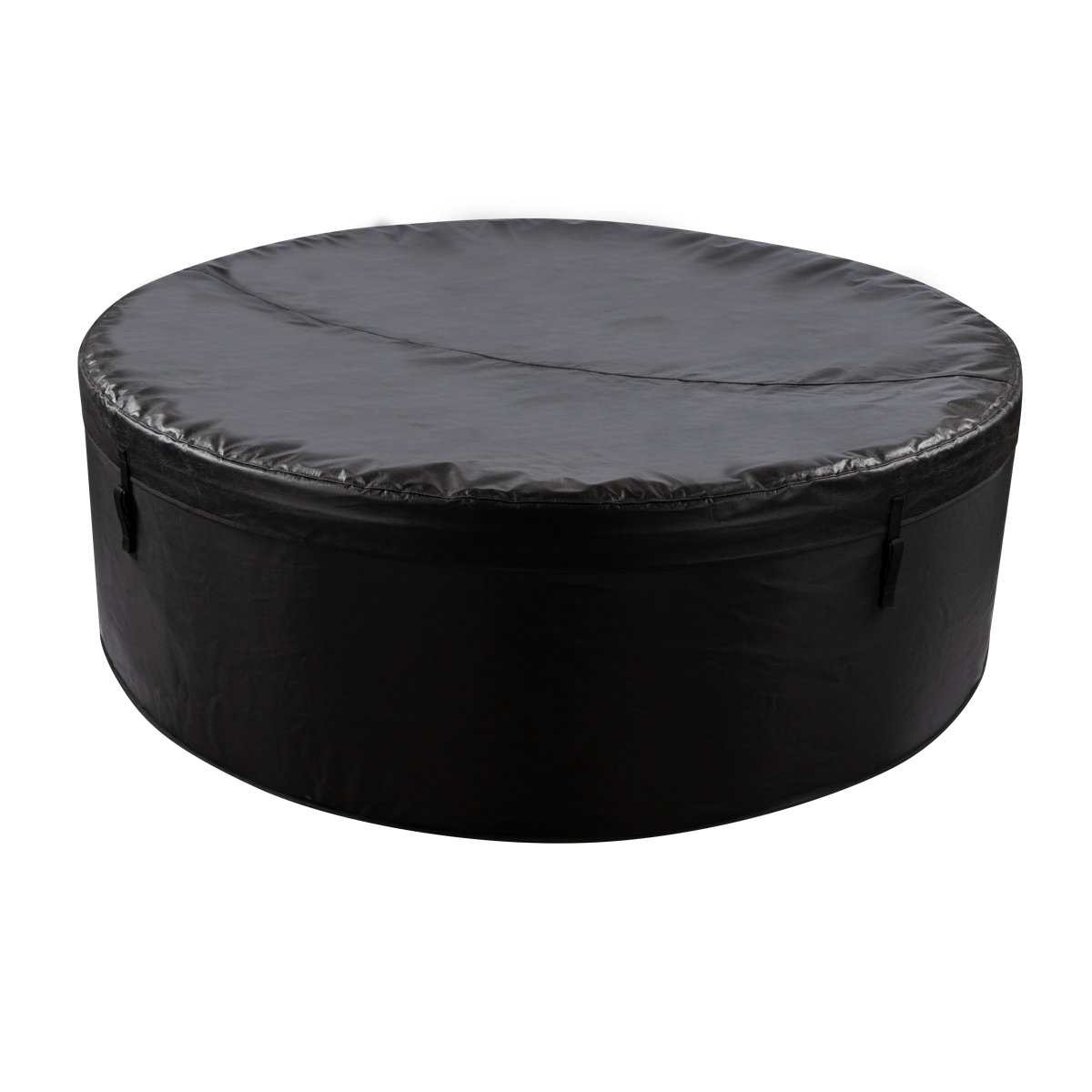 EZLIFE Alba 6 Person Round Foam Spa Hot Tub 110v w/ Exterior Textilene and Eco Foam Wall 100 ...